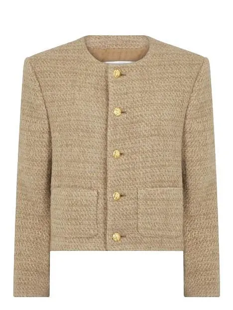 Celine Chasseur Knitted Natte Jacket - Natural
