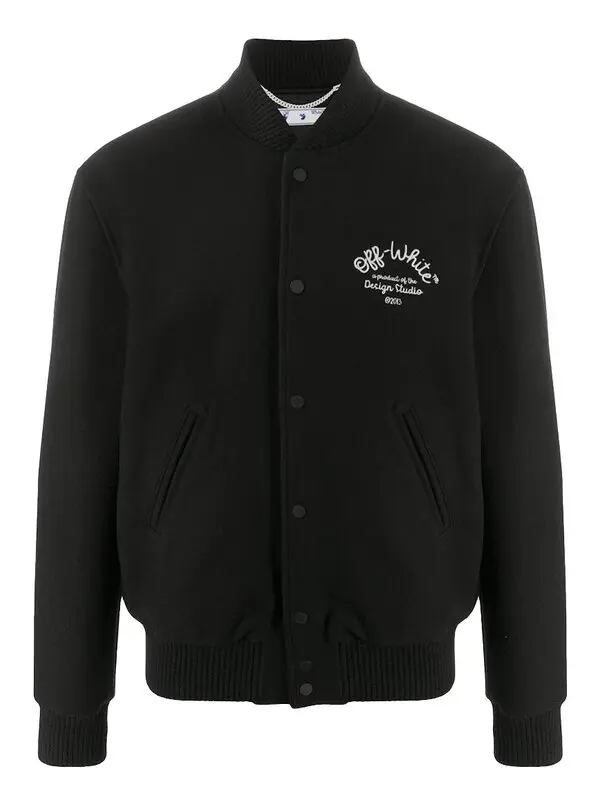 Off-White Arrows Varsity Jacket - Black/white