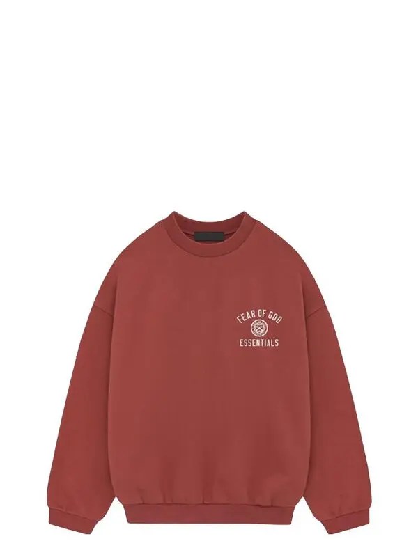 Fear Of God Essentials Fleece Crewneck Sweatshirt - Crimson