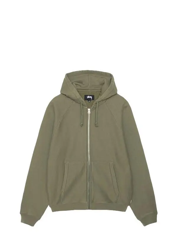 StÜssy Raglan Zip Hoodie - Olive