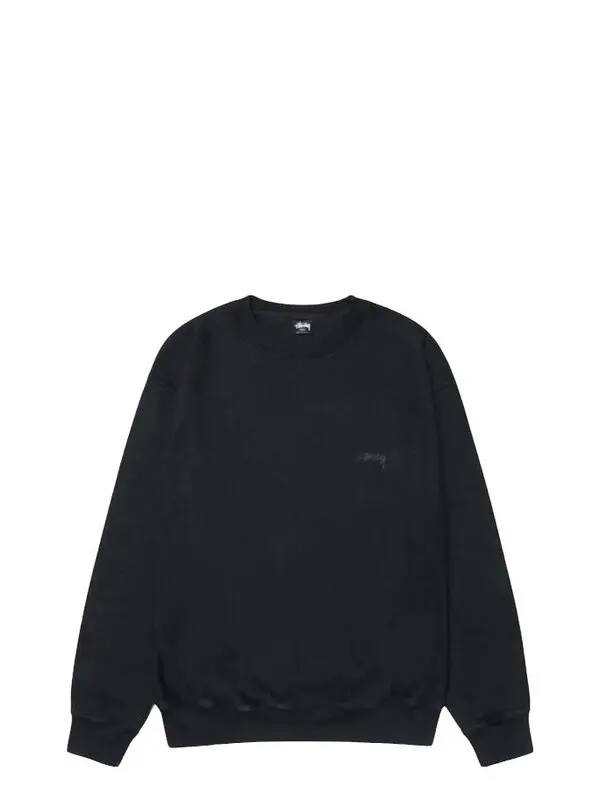 StÜssy Smooth Stock Pigment Dyed Crew - Black