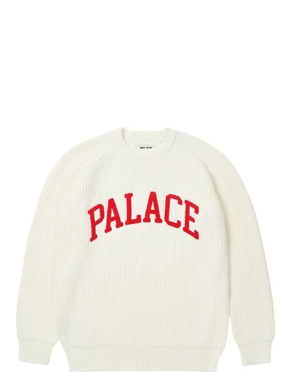 PALACE Collegiate Knit - White