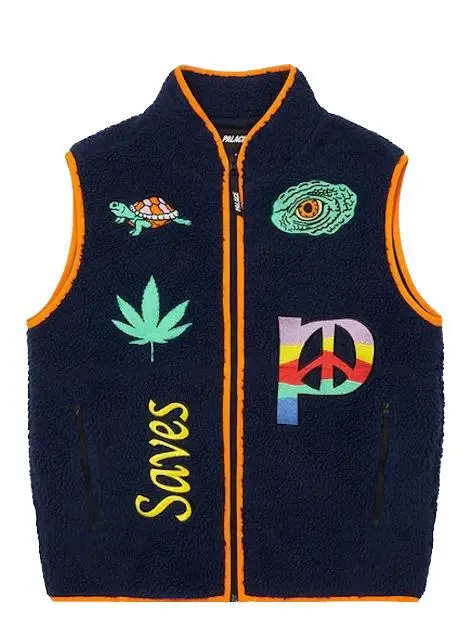 PALACE Jesus Gilet - Navy Blue