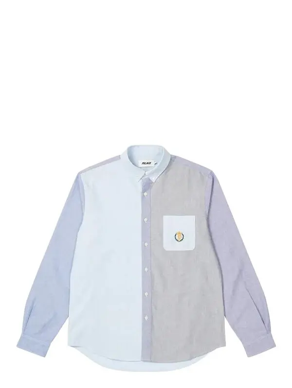 PALACE Mixed Oxford Shirt - Blue