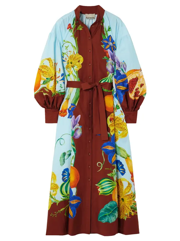 ALEMAIS Dahlia Floral-print Midi Dress - Multi