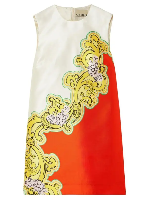 ALEMAIS Sierra Printed Mini Dress - Orange
