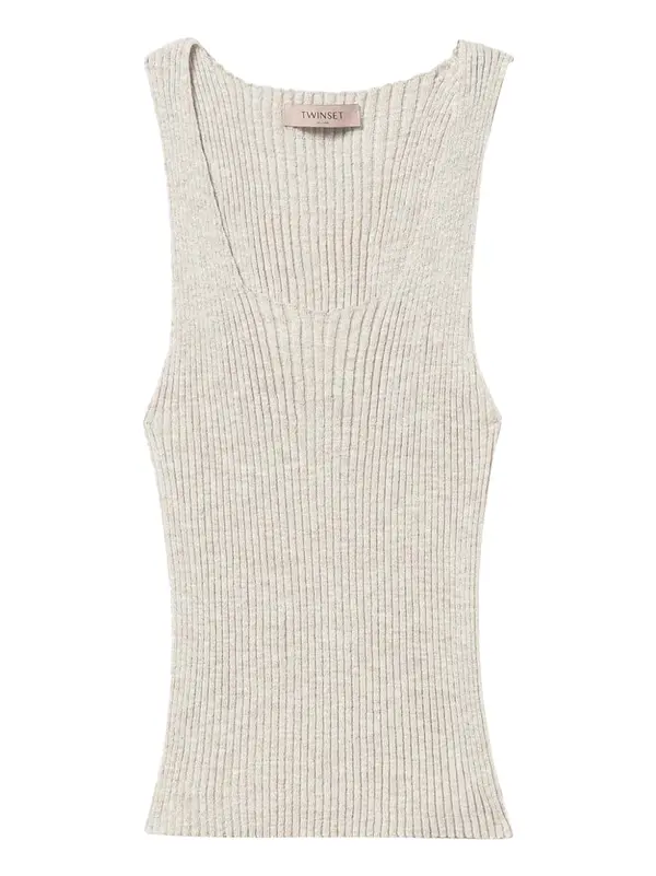 TWINSET Knitted Top - Neutrals