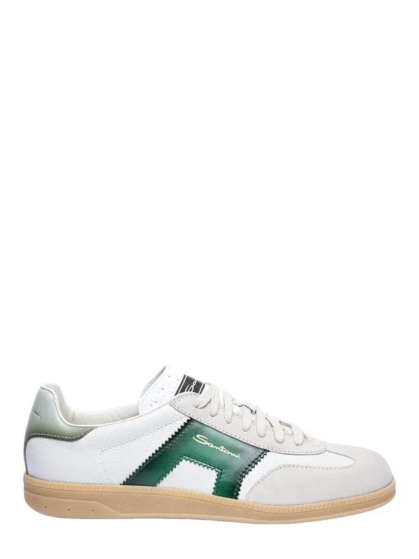 Santoni Olympic Leather Low-top Sneakers - White