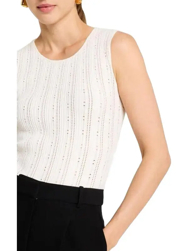 Adam Lippes Pointelle Jacquard Tank Top - Ivory