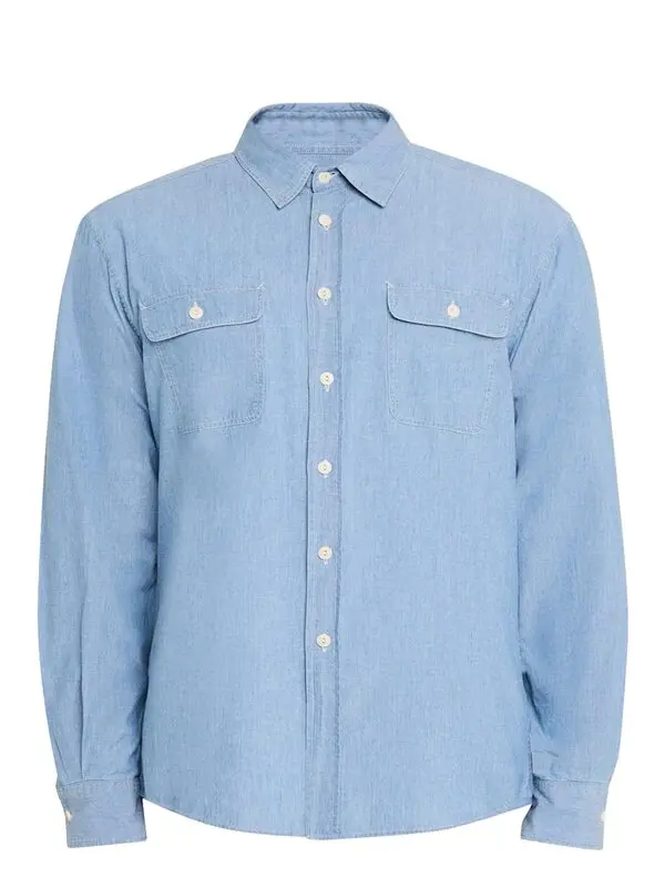 Ralph Lauren Purple Label Washed Chambray Shirt - Medium Berry
