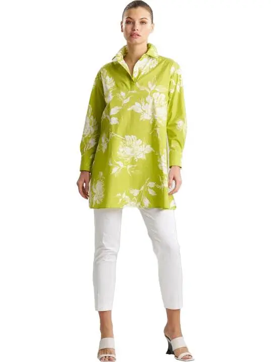 Natori Miykaoprinted Oversized Shirt - Chartreuse