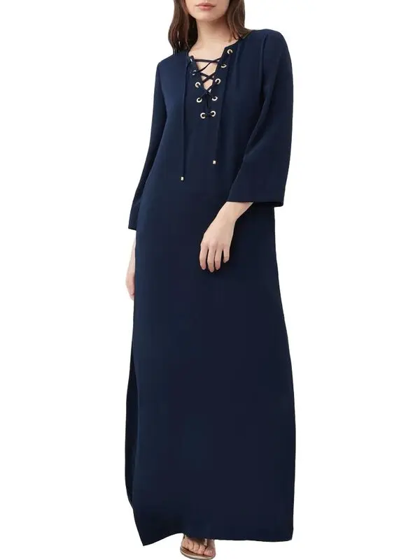 Trina Turk Catamaran Printed Maxi Dress - Indigo