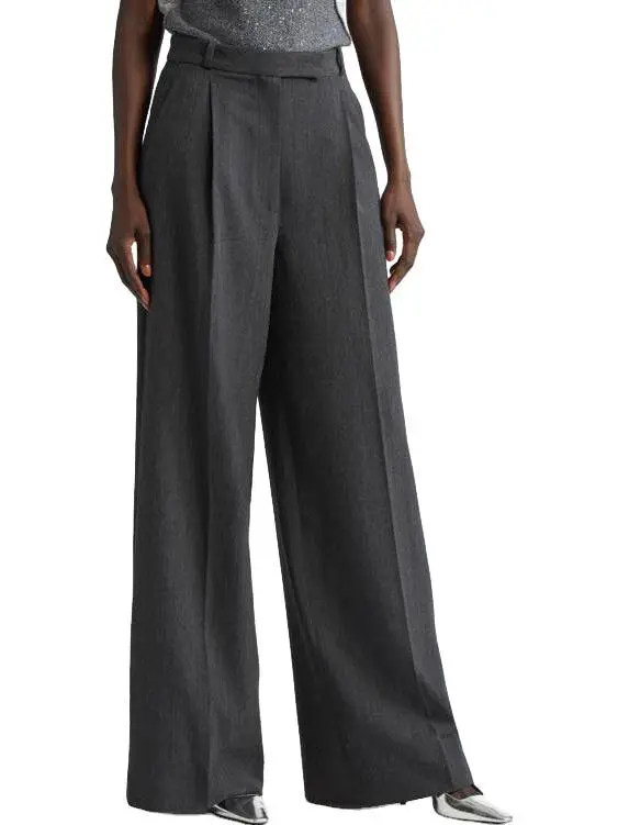 St. John Pinstripe Suiting Pants - Shadow