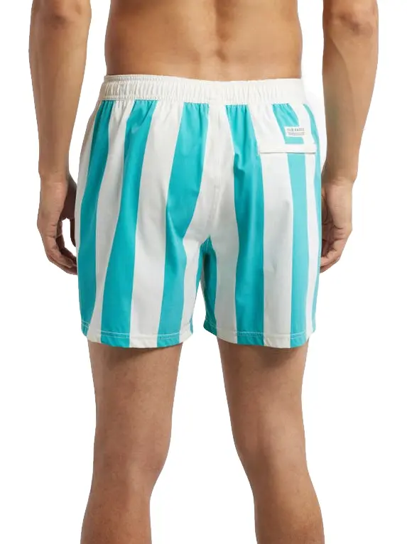 FAIR HARBOR The Bungalow Water Repellent Swim Trunks - Cabana Stripe