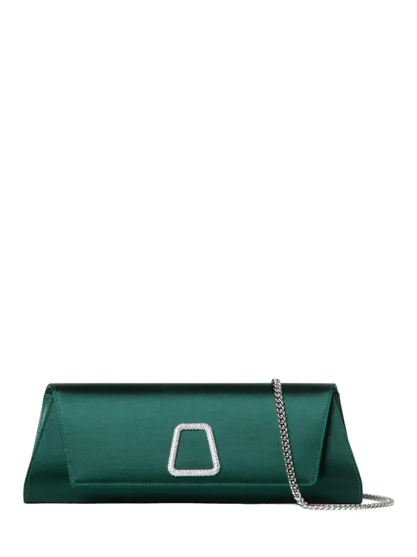 Akris Small Anouk East/west Silk Satin Clutch - 505 Jade