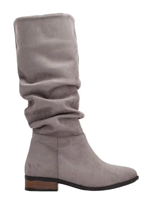 FOREVER & ALWAYS SHOES Maribel Knee High Slouch Boots - Grey