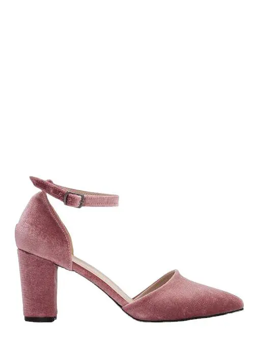 FOREVER & ALWAYS SHOES Gisele High Block Heels - Rose