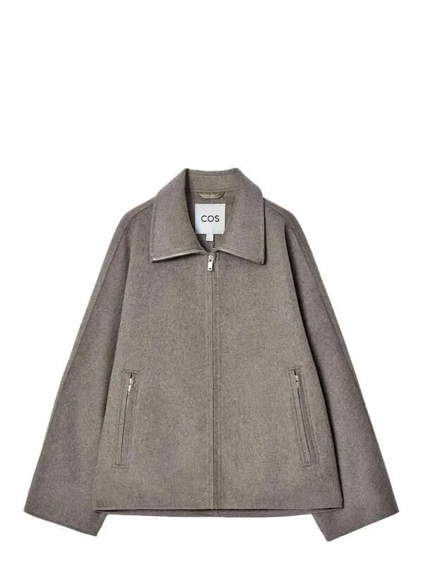 Cos Oversized Double-faced Wool Jacket - Beige