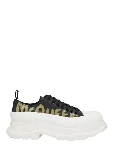 Alexander McQueen Leather Sneakers - Black