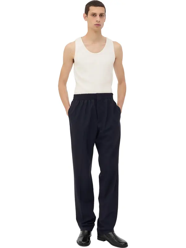Bottega Veneta Fine Wool Trousers - Midnight Blue