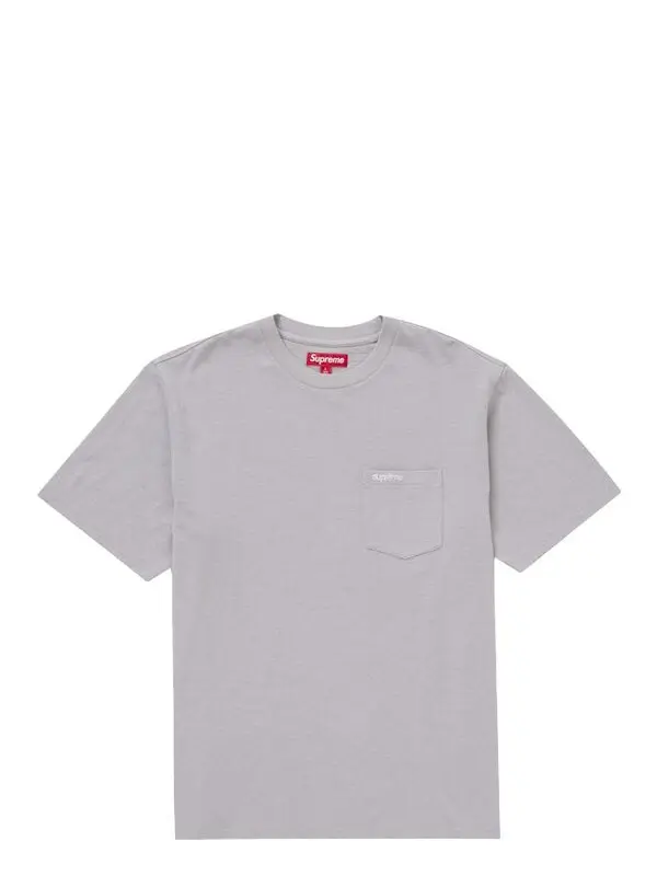 Supreme Short Sleeve Pocket Tee Shirt - Grey