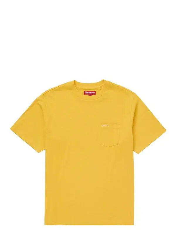 Supreme Short Sleeve Pocket Tee Shirt - Yellow