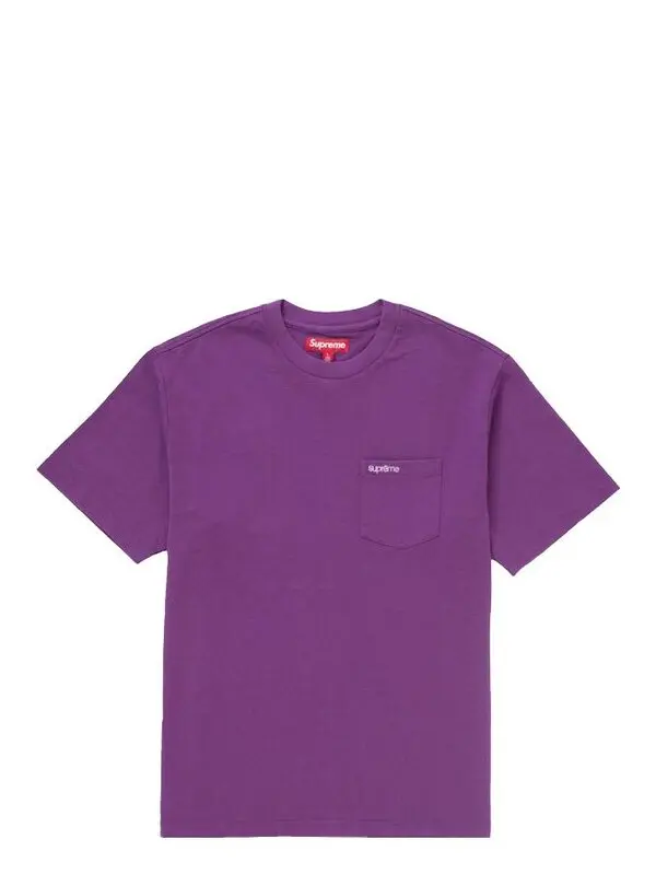 Supreme Short Sleeve Pocket Tee Shirt - Purple