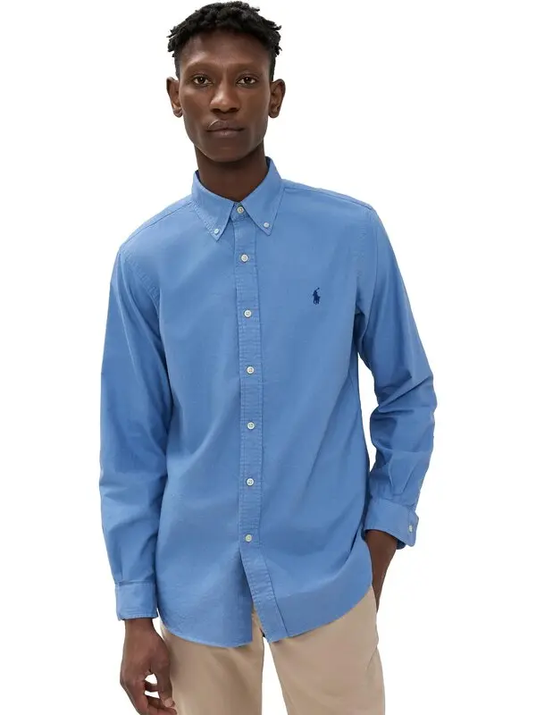 Polo Ralph Lauren Classic Fit Garment Dyed Oxford Shirt - Bastille Blue