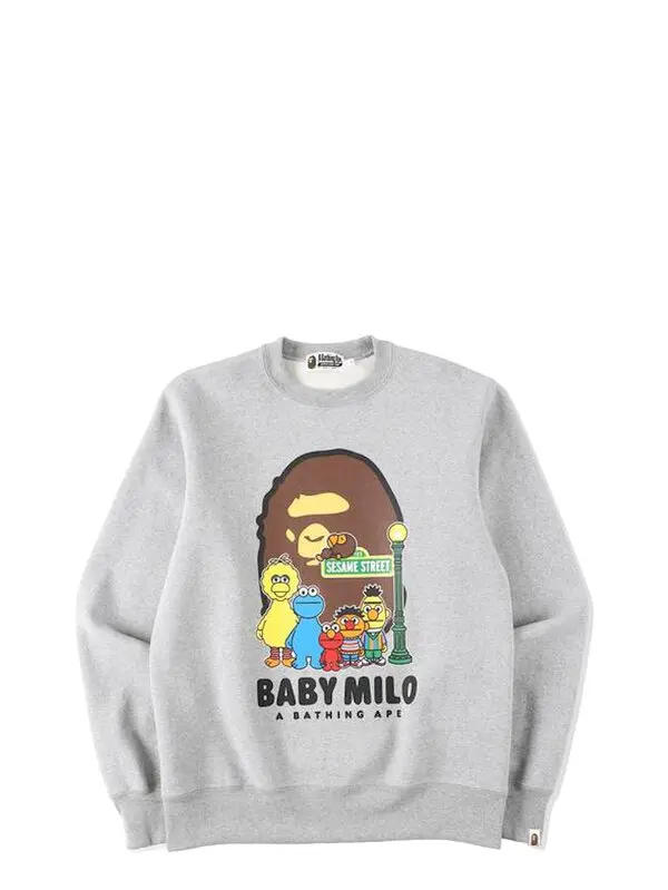 BAPE X Sesame Street Crewneck Sweatshirt - Gray