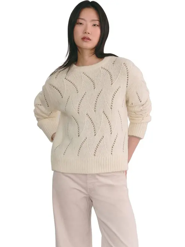 Everlane Pointelle Sweater - Bone