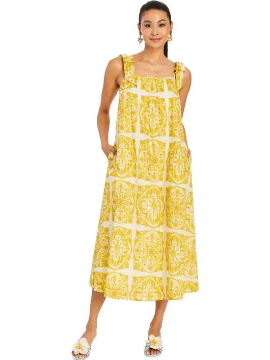 Mestiza New York Solenn Strappy Midi Dress - Yellow