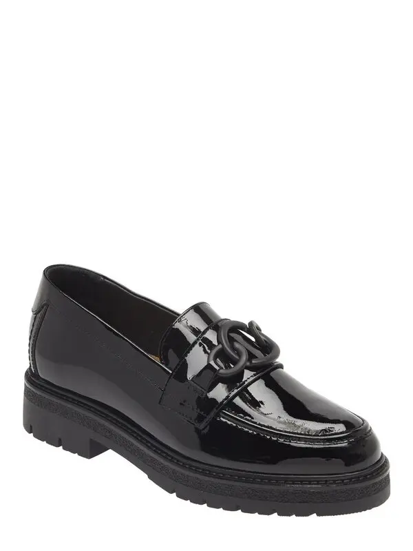 Naot Fremont Platform Loafer - Black Patent Leather