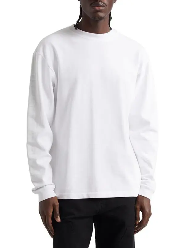 Good Art Hlywd Heavyweight Long Sleeve Crewneck T-shirt - Optic White