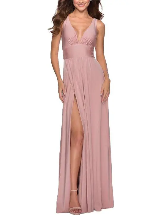 LABOMME Empire Waist Gown - Mauve