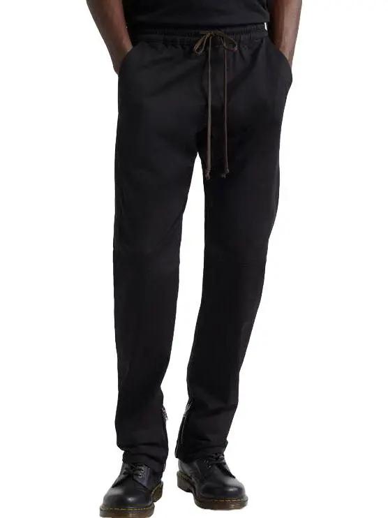 JKEEFER Marginal Moto Stretch Cotton Gabardine Pants - Black
