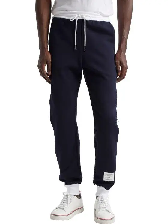 Thom Browne 4-bar French Terry Joggers - 415 Navy