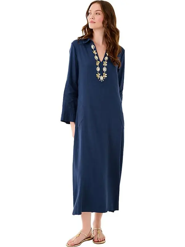 Lilly Pulitzer Simona Caftan - Low Tide Navy