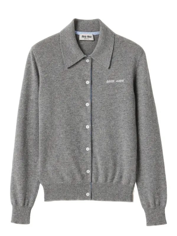Miu Miu Cashmere Cardigan - Grey