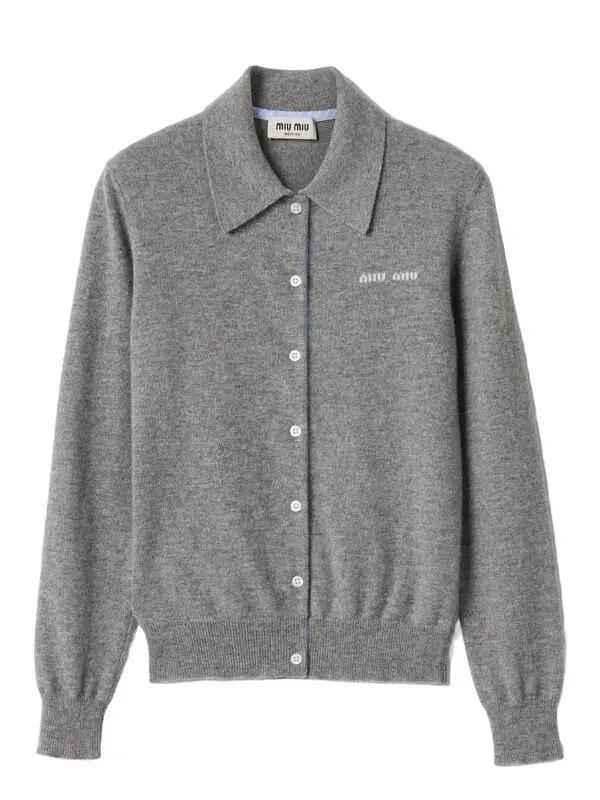 Miu Miu Cashmere Cardigan - Grey