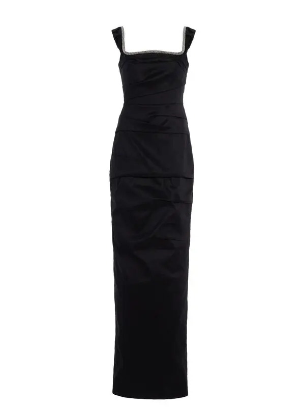 Rachel Gilbert Crystal-embellished Gown - Black