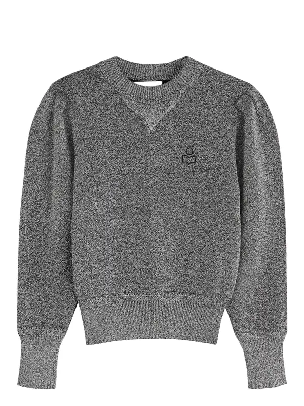 Isabel Marant Kelaya Logo Knitted Jumper - Silver