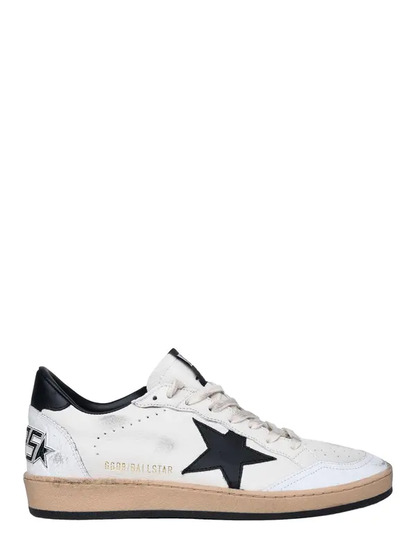 GOLDEN GOOSE Ball Star Leather Sneakers - White