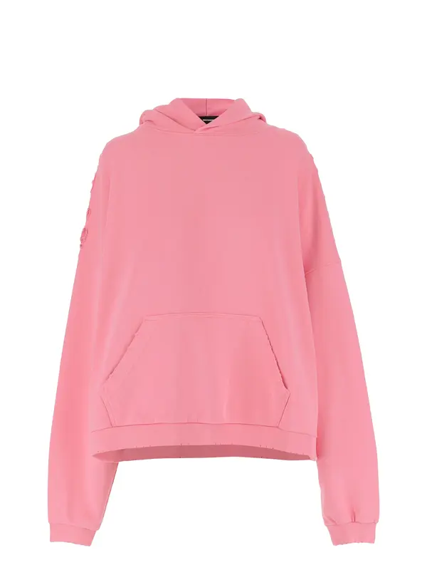 We11Done Cotton Sweatshirt With Back Print - Pink