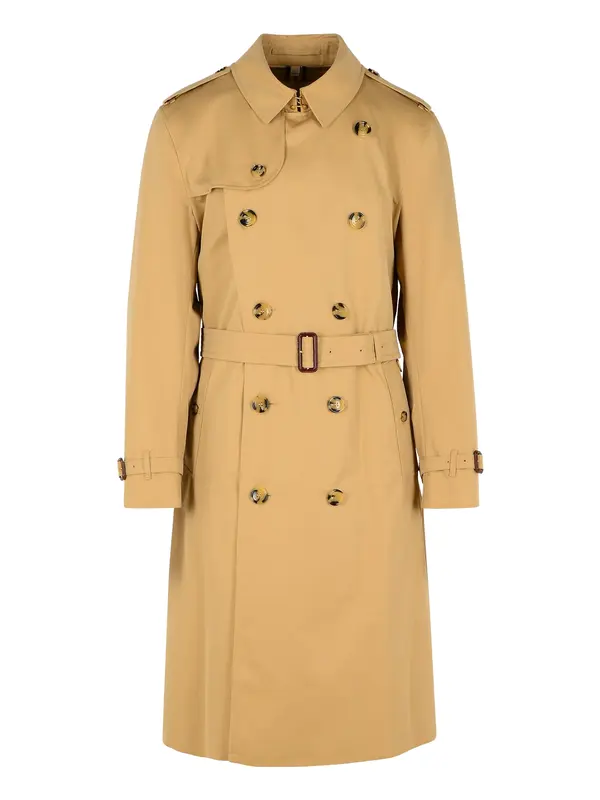 Burberry Kensington' Long Trench Coat - Beige