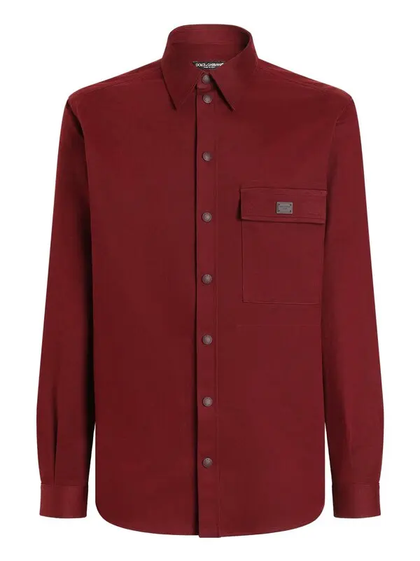 Dolce & Gabbana Cotton Shirt With Tag - Bordeaux