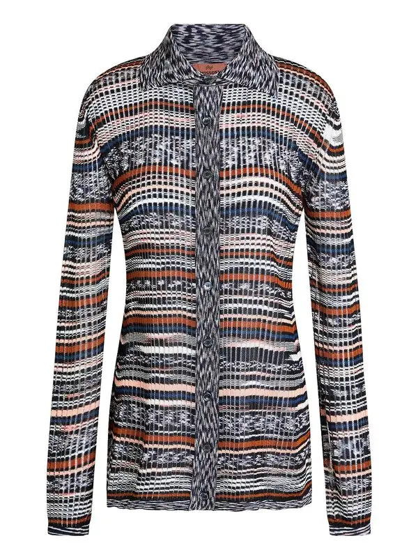 Missoni Spacedyed Pointelle-knit Shirt - Black