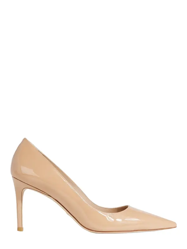 STUART WEITZMAN 85 Patent-leather Pumps - Beige