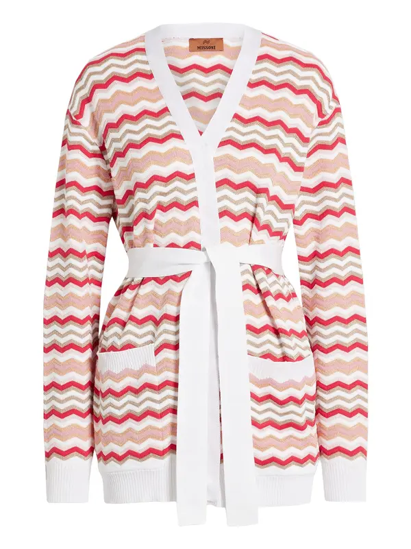 Missoni Crochet-knit Cotton-blend Cardigan - White