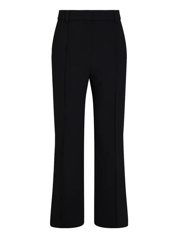 Victoria Beckham Crepe Flared Pants - Black