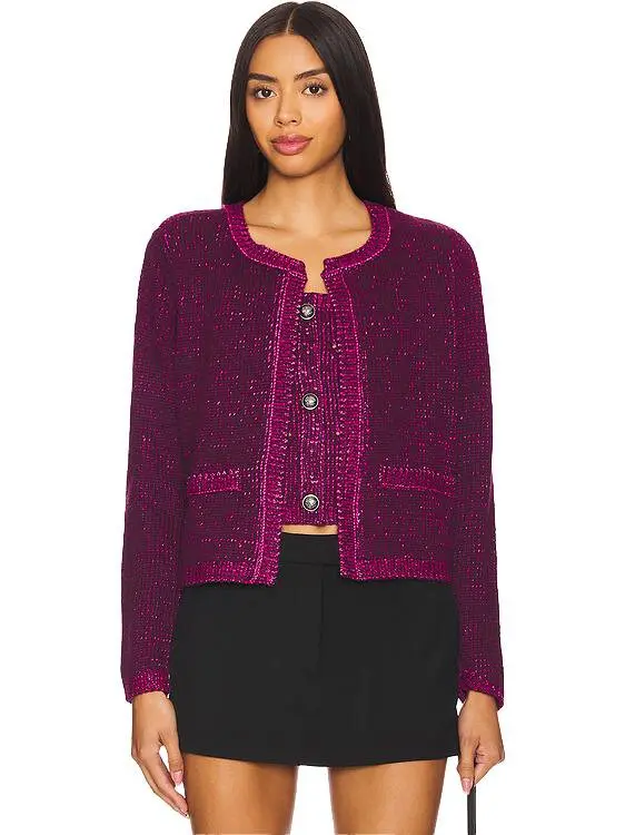 Steve Madden Emelia Sweater Jacket - Aubergine
